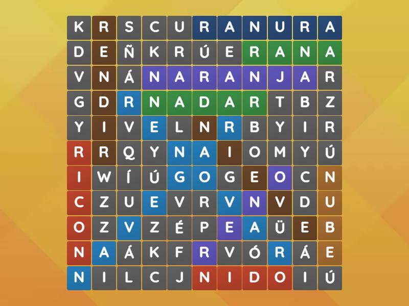 Sopa de letra R y N. - Wordsearch
