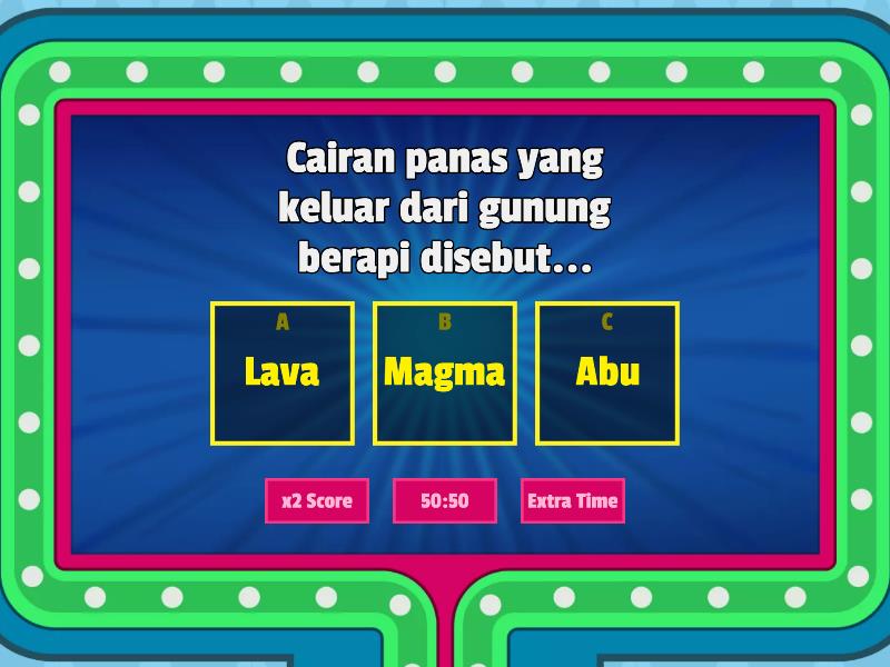 Gunung Berapi 1 - Gameshow quiz