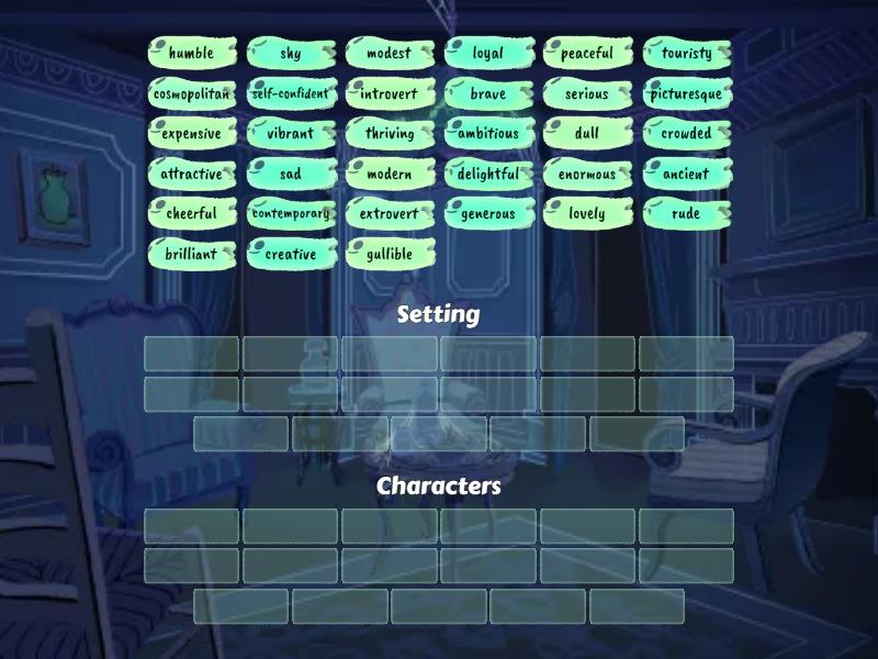 Describing characters + setting - Group sort