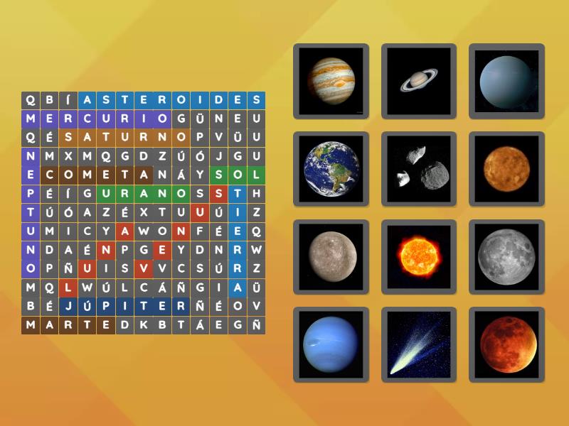 Sopa de Letras - Sistema Solar. - Wordsearch
