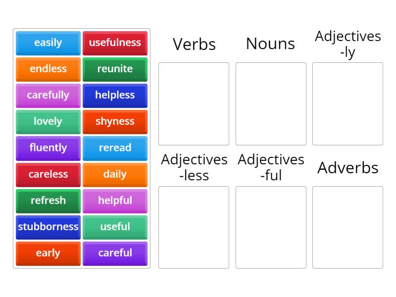 English 7+ Unit 9 Lesson 2 - Group sort