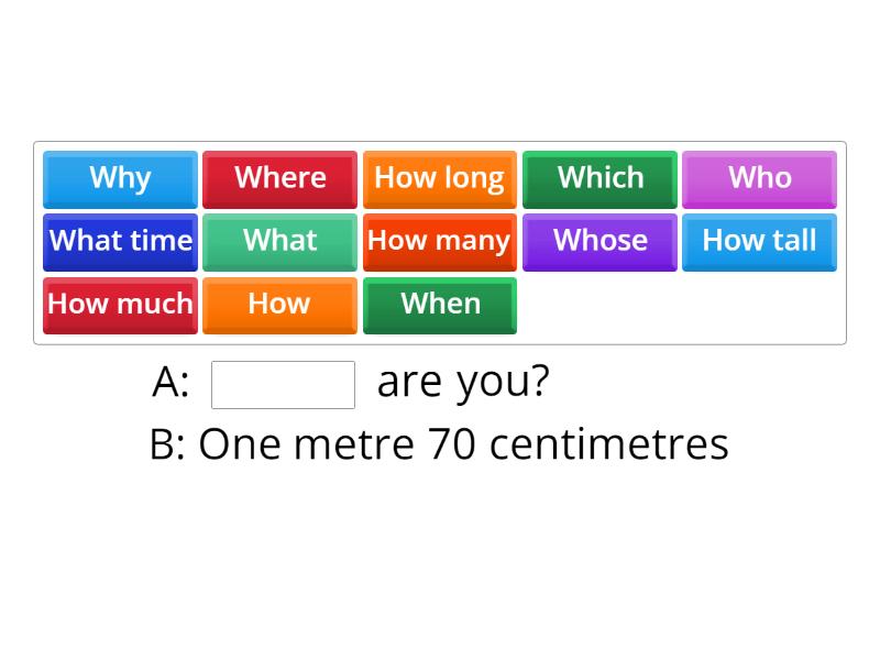 E2/E3 ESOL Question Words - Complete the sentence