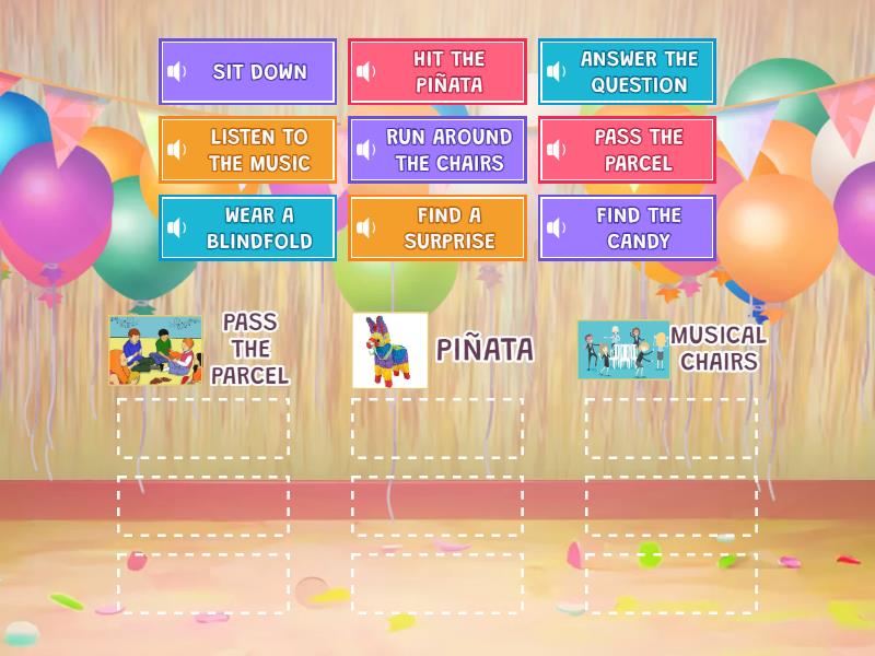 Pi2 / PP1 - Party time - Party games - Group sort