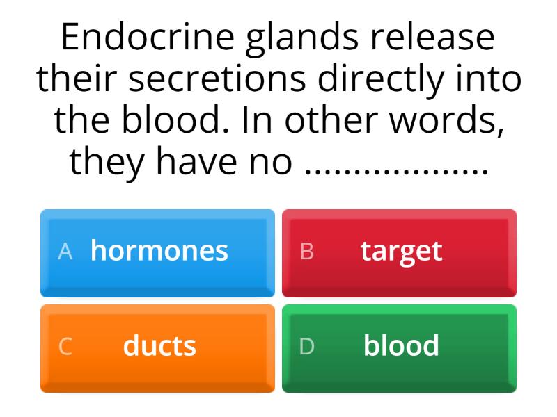 The endocrine system - Quiz