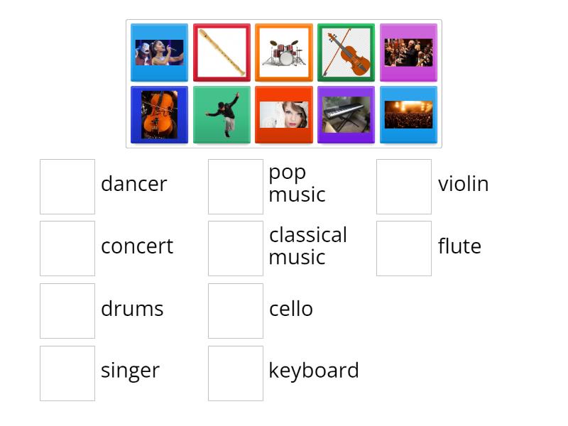 Music vocabulary - Match up