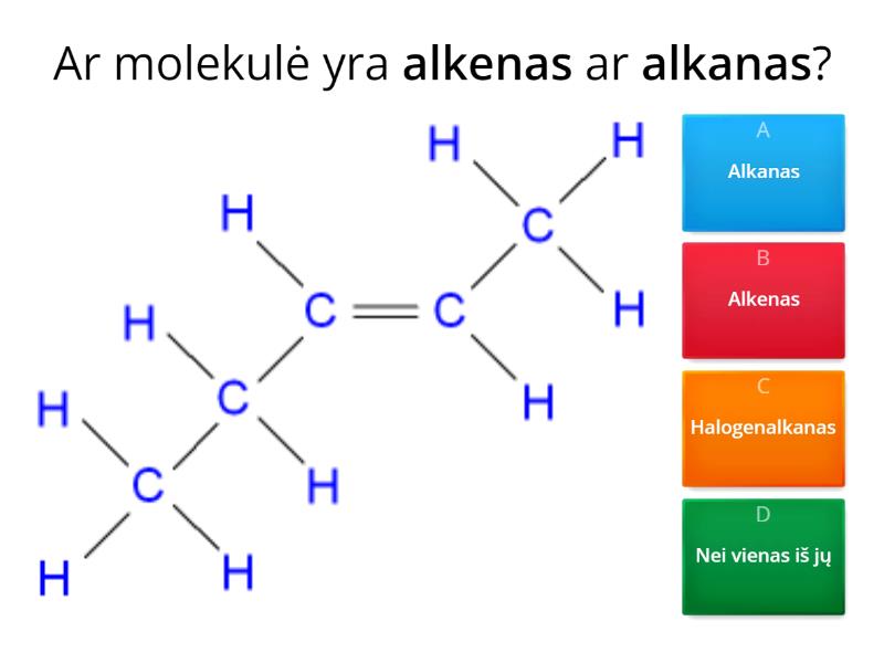 Organinė chemija. Alkanai ir alkenai. - Viktorina