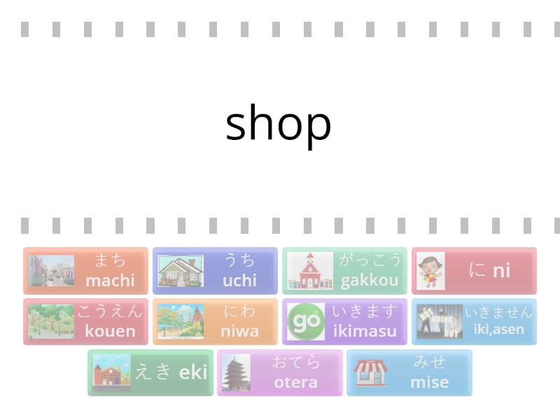 Japanese Places around town - Find the match