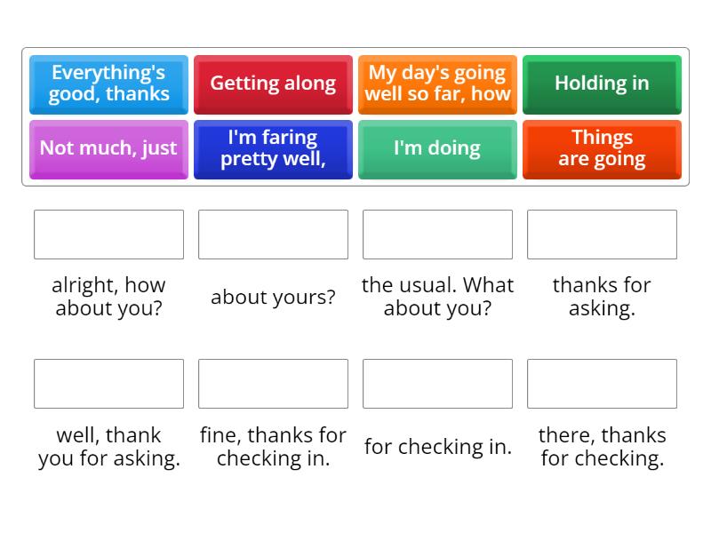 The ways to answer "How are you" - Associação