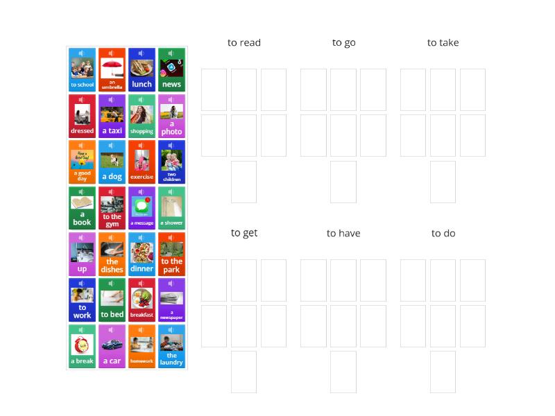 Verb phrases - Group sort