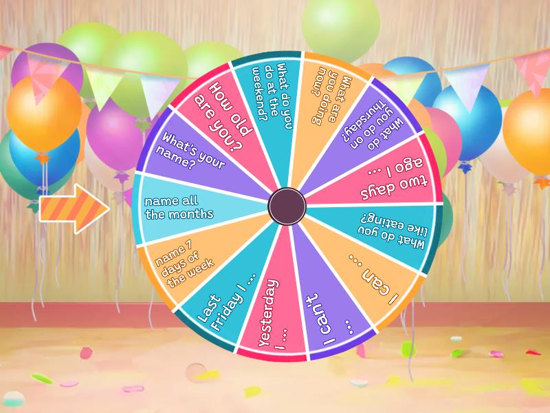 warm up (spotlight) - Spin the wheel