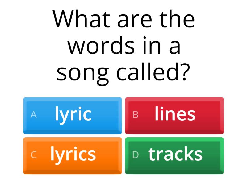 Music Vocabulary - Quiz