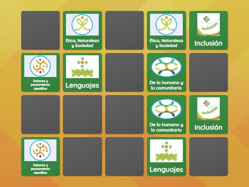 Memorama de los campos formativos y de los ejes articuladores de la NEM - Memory