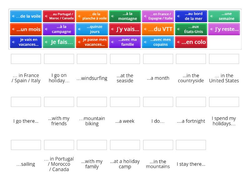 Year 9 French - Spring B - Lesson 1 - Match up