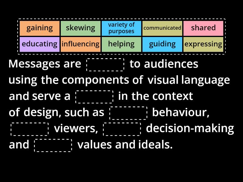Field of Design Practice: Messages - Complete the sentence