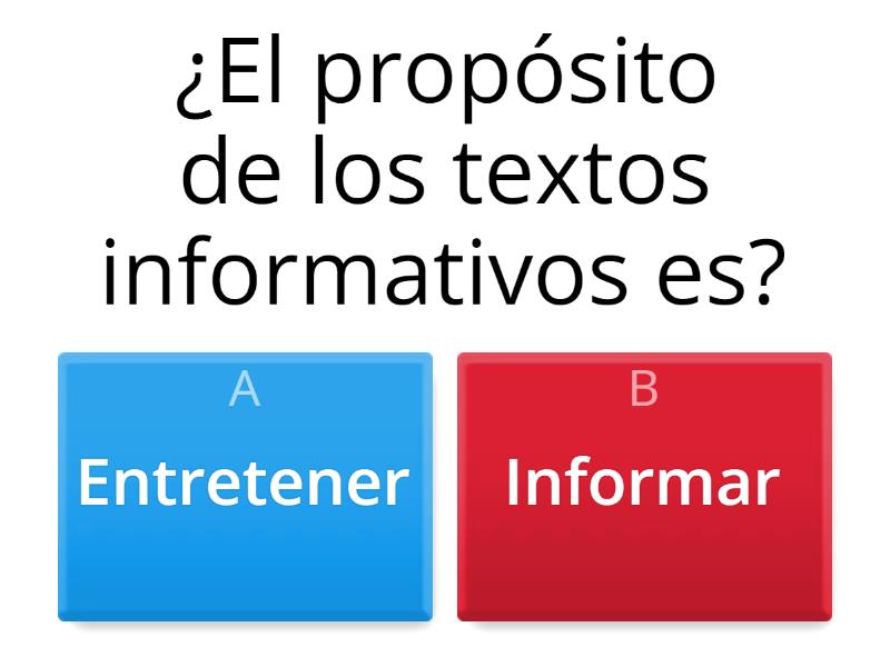 Textos informativos - Quiz