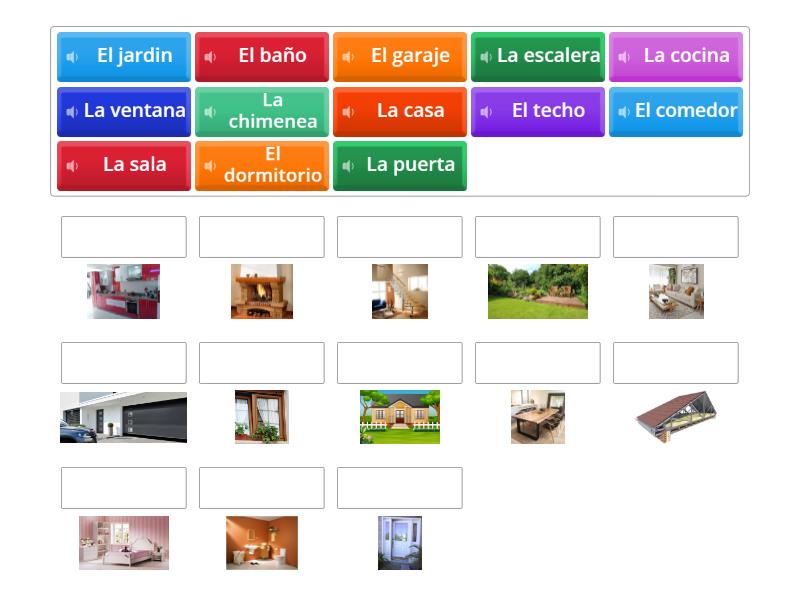 Las partes de la casa - Match up
