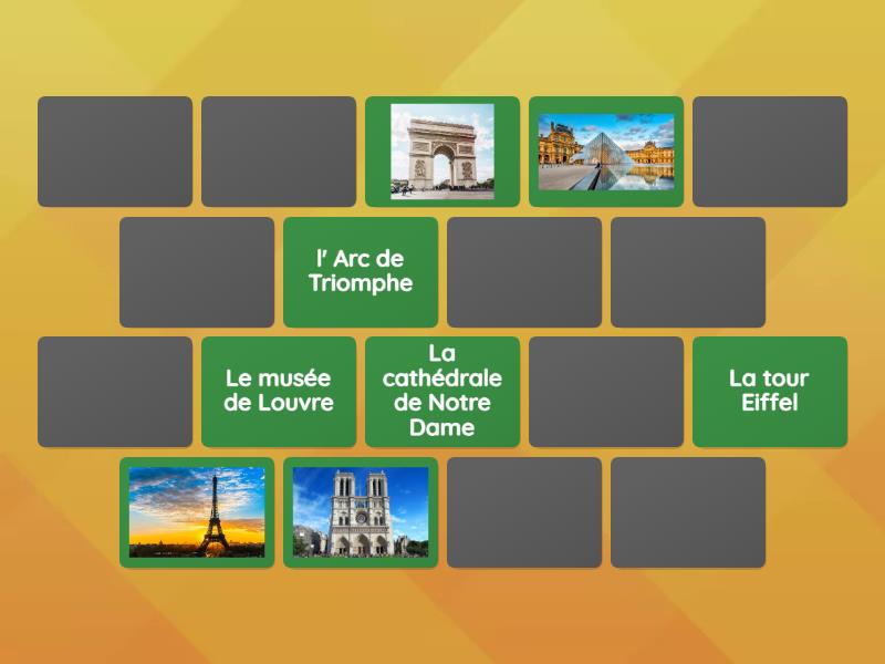 Vous connaissez la France? - Matching pairs