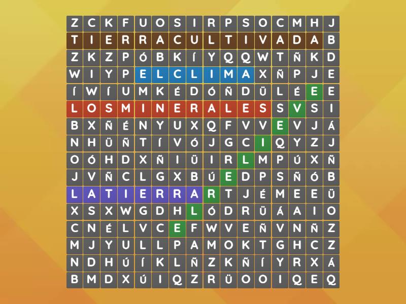 Paisaje Rural - Wordsearch