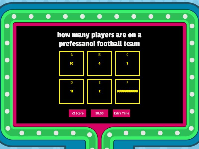 footy quiz - Gameshow quiz