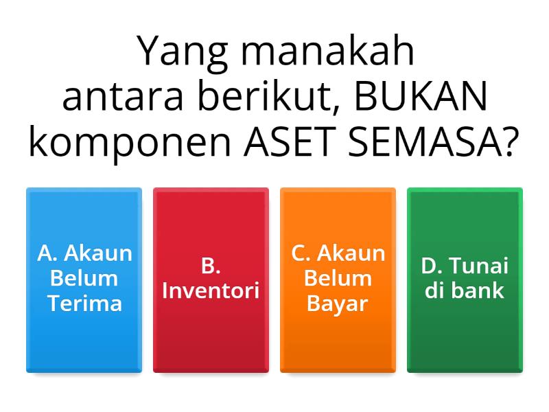 LATIHAN PENGUKUHAN - KLASIFIKASI AKAUN DAN PERSAMAAN AKAUN - 測驗