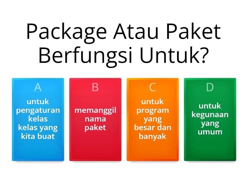 Kuis Paket Dalam Java - Quiz