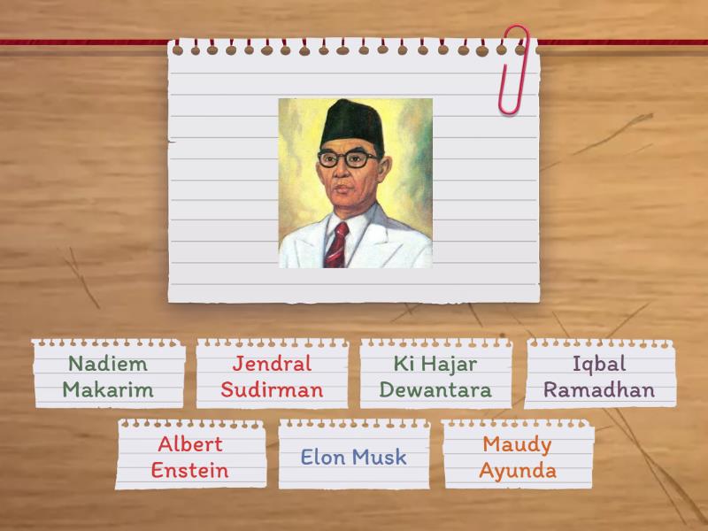 Mengenal Tokoh - Find the match
