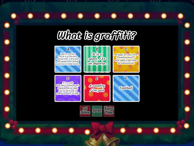 GUESS GRAFFITI TYPES / ADIVINA LOS TIPOS DE GRAFFITI - Gameshow quiz