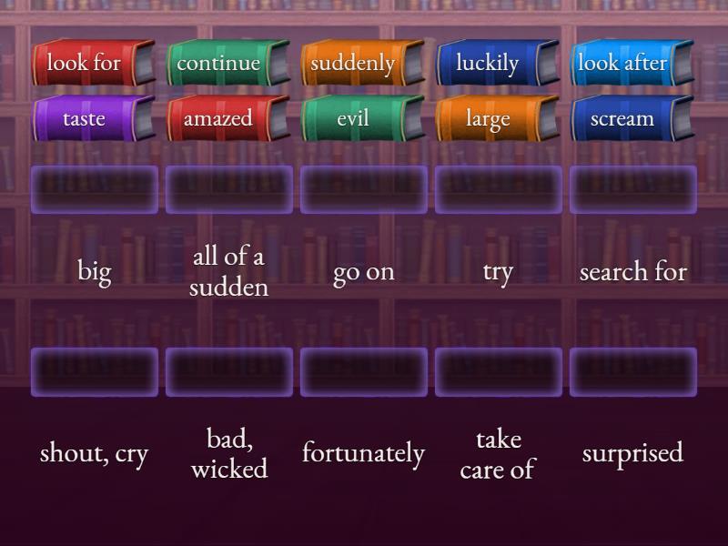 Peter Pan - Synonyms - Chapters 1-6 - Match up