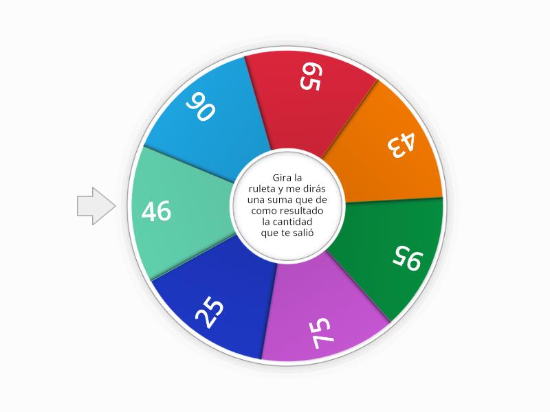 Ruleta de cantidades - Rueda aleatoria