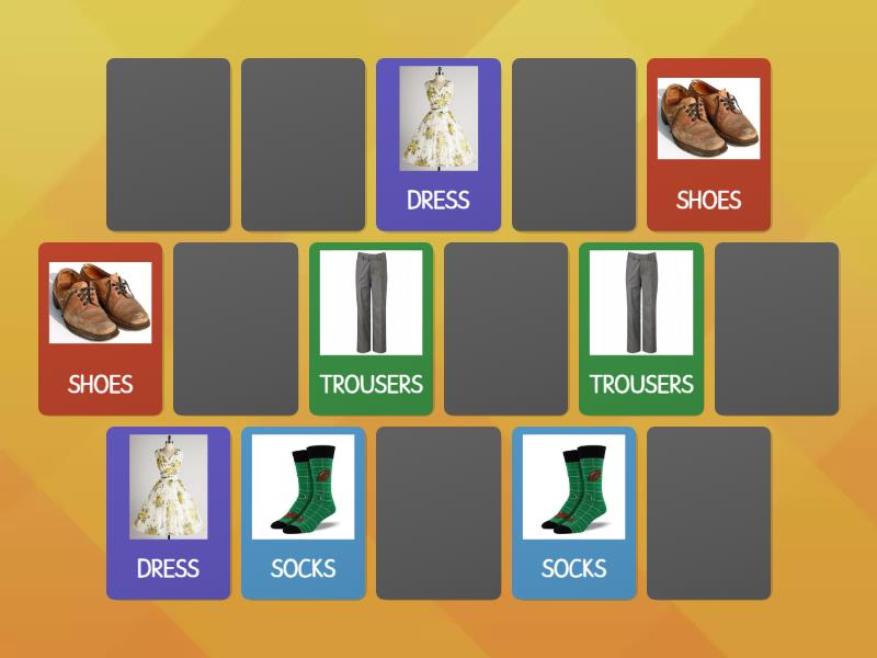 MEMORY GAME CLOTHES - Matching pairs