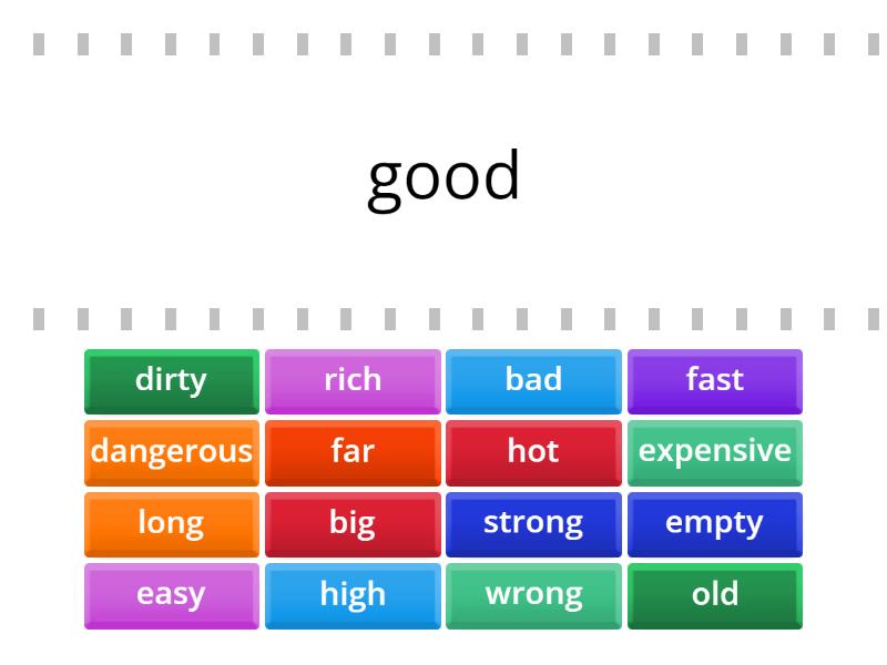 EF - Elementary Unit 2B Common Adjectives - Find the match
