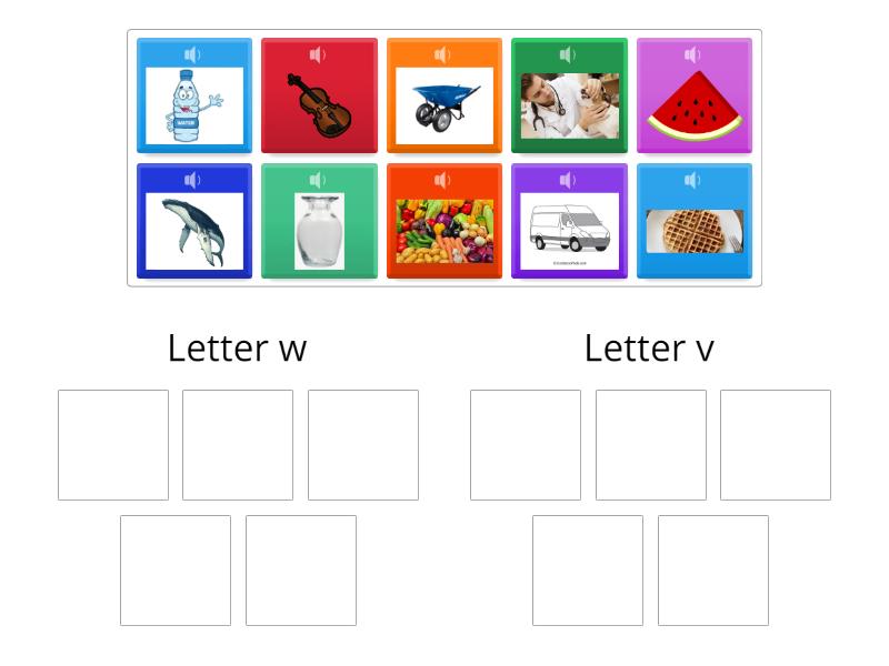 Letter Sort (w and v) - Group sort