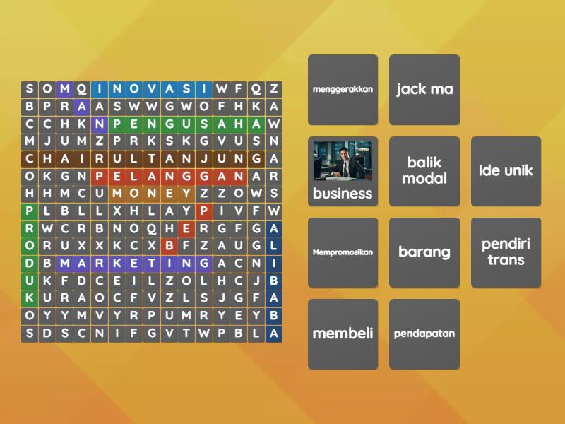 Entrepreneurship - Wordsearch
