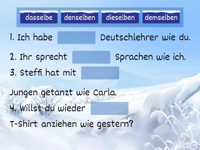 Demonstrativpronomen "derselbe, dieselbe, dasselbe, dieselben ...