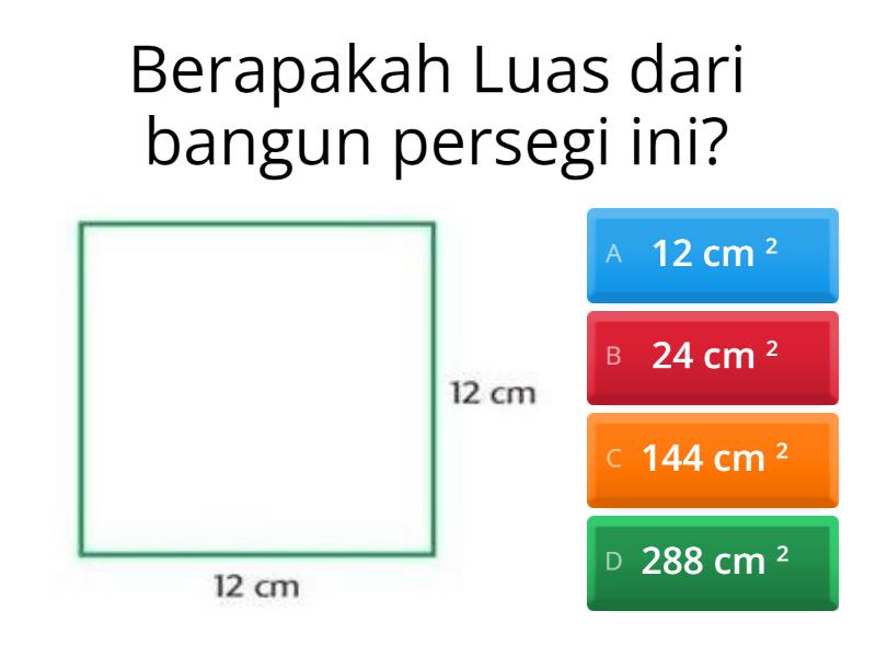 Mahir Menghitung Luas Persegi dan Persegi Panjang - Kuis
