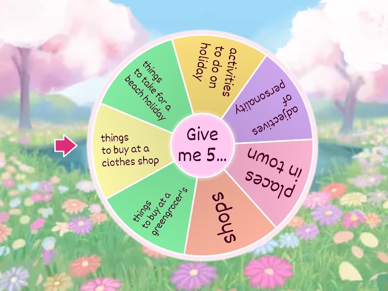 Warm up - Give me 5 - Spin the wheel
