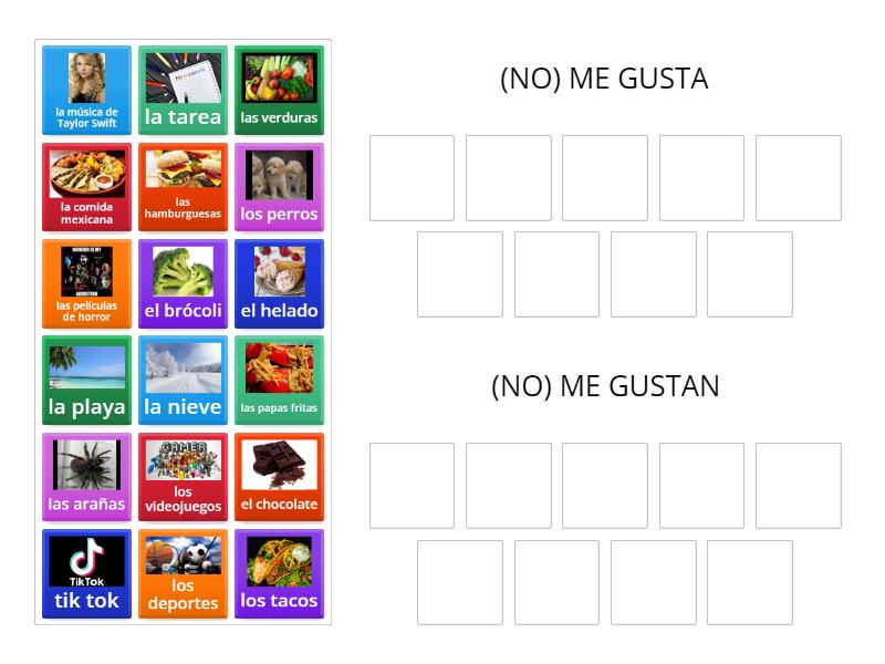 Me gusta o no me gusta - Group sort