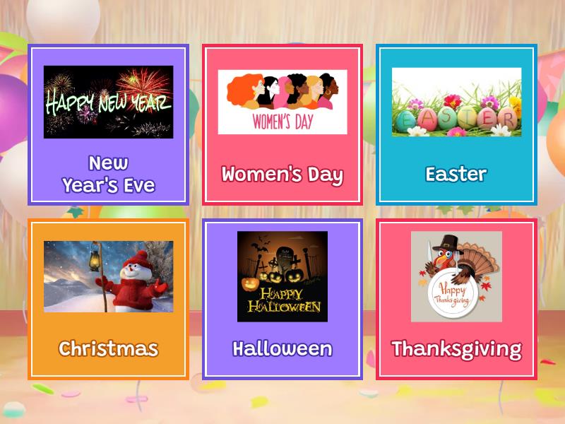 LEVEL 3 | UNIT 5: Celebrations - Fichas giratorias