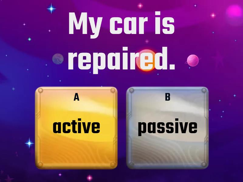 Passive Voice present - Passive or Active? - Quiz