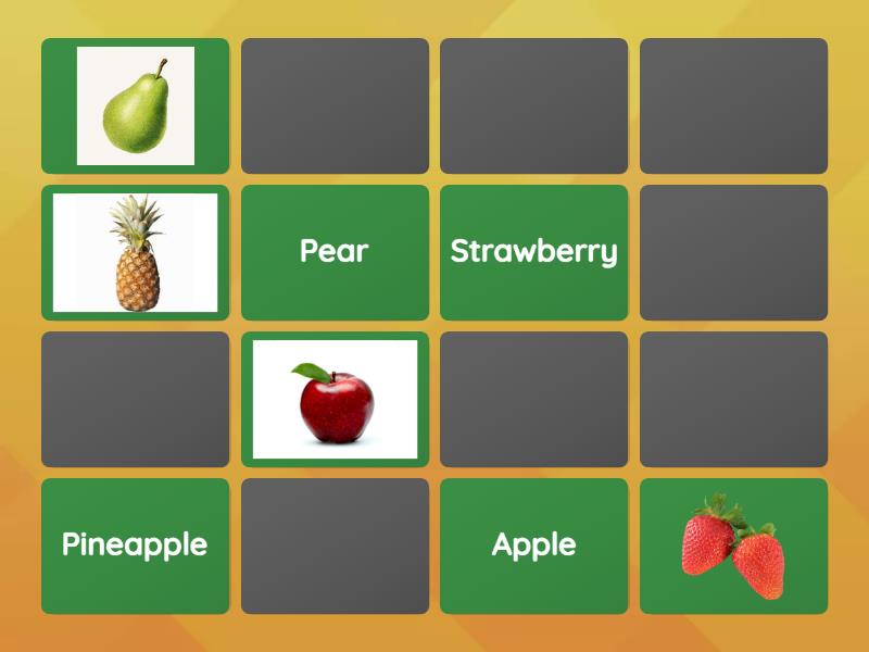 Fruits Memory - Matching pairs