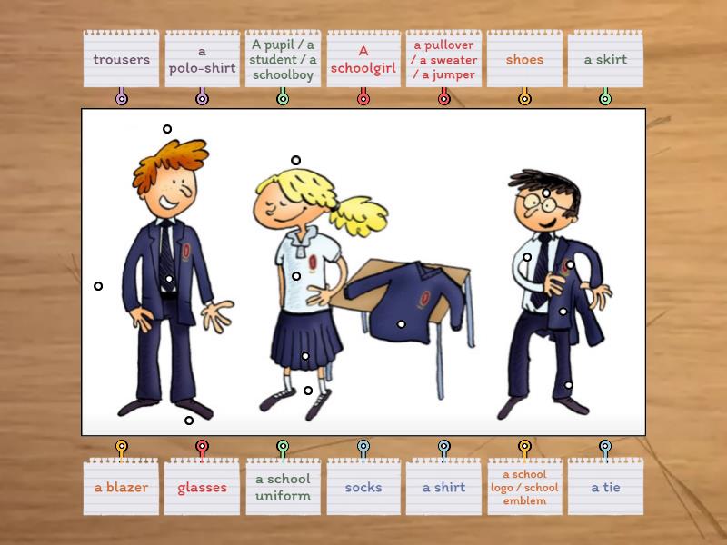 G. SCHooL uNiFoRMS - Labelled diagram