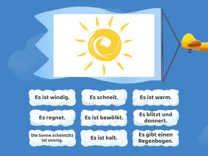 Wie ist das Wetter? - Find the match