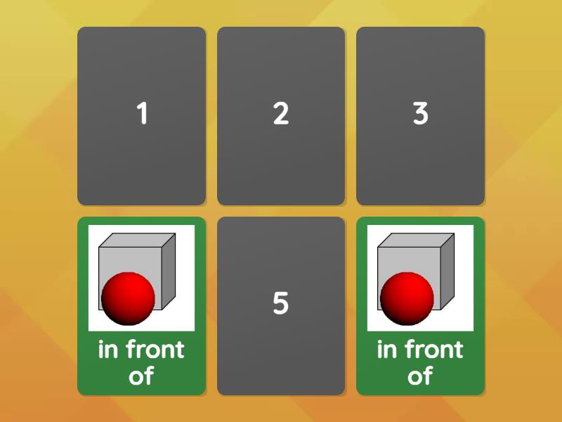 Prepositions of place - Matching pairs