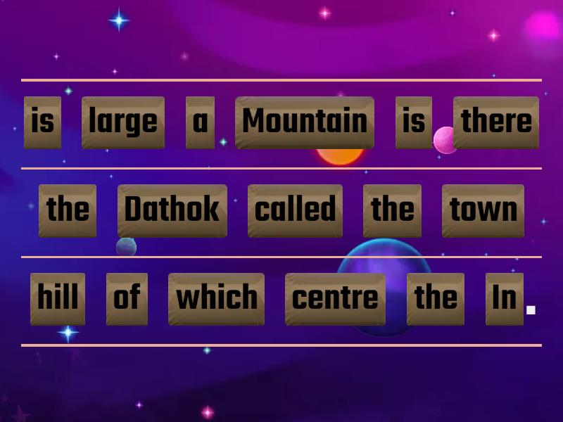 X TPM 2 : Welcome English Games about Descriptive text (place) - Unjumble