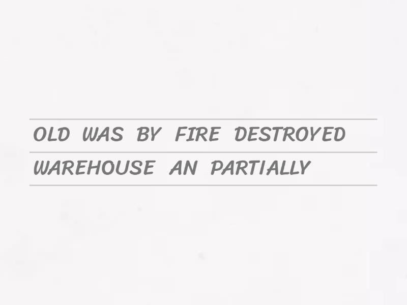 NATURAL DISASTERS/ SIMPLE PAST PASSIVE - Reordenar