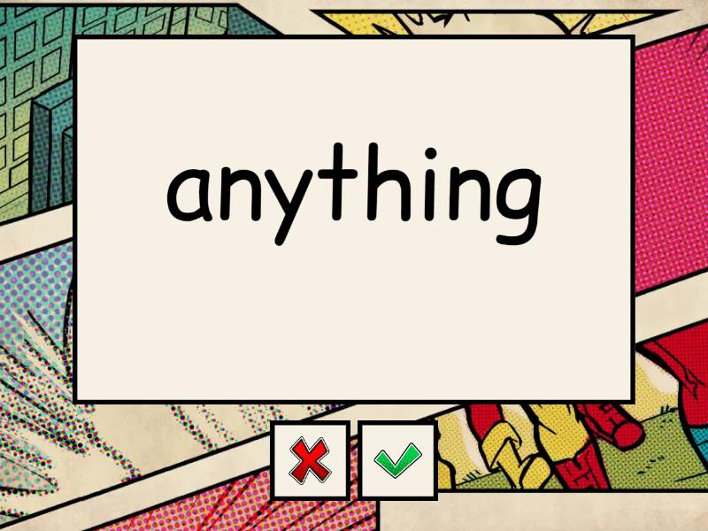 Some- every- any- no- - Flash cards