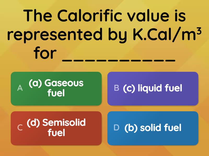 Fuel and Combustion, No.1 - Quiz