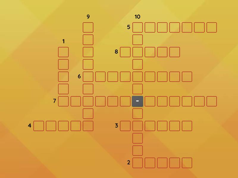 - Ordinal Numbers - Crossword