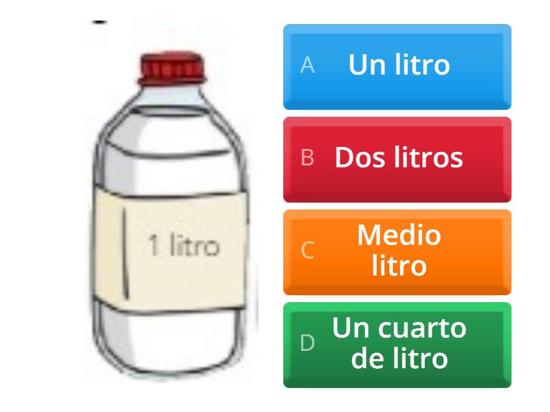 CAPACIDAD: litro, medio litro y cuarto de litro - Cuestionario