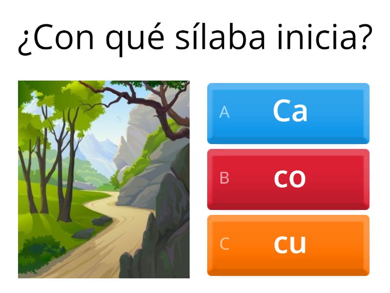 Silaba inicial ca co cu - Quiz